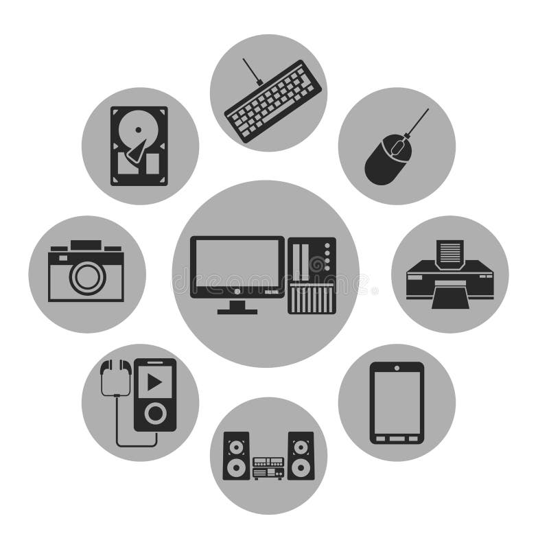 Device Design. Gadget Icon. White Background Stock Vector ...