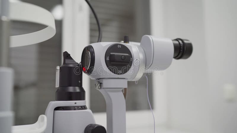 Examination through a Microscope of the Presence of Diseases. Stock ...