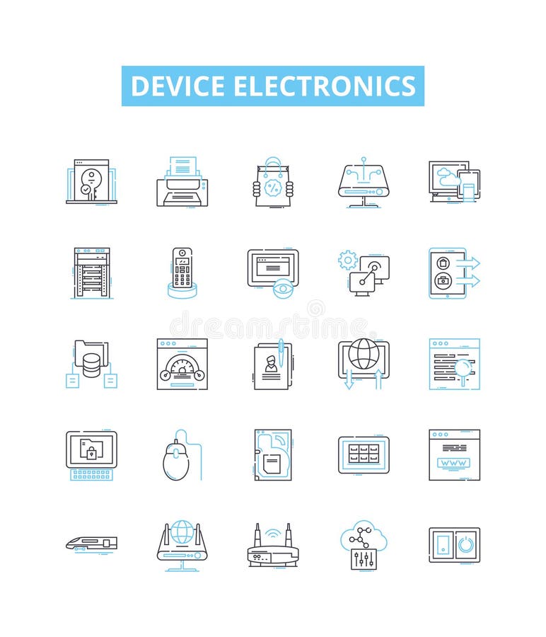 Device Electronics Vector Line Icons Set. Electronics, Device ...