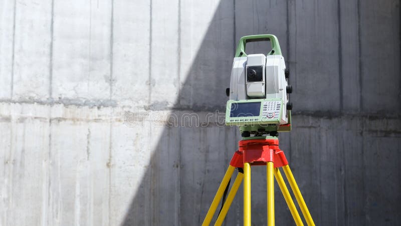 Device for Geodesy Measurement on a Construction Site Stock Image ...