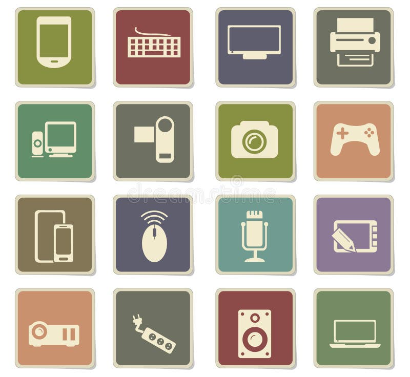 Device icon set stock illustration. Illustration of filter - 89848633