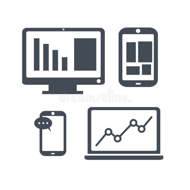 Device Icons, Concept of Business. Smartphone, Tablet, Laptop and ...