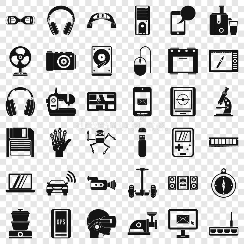 Device Icons Set, Simple Style Stock Vector - Illustration of mouse ...