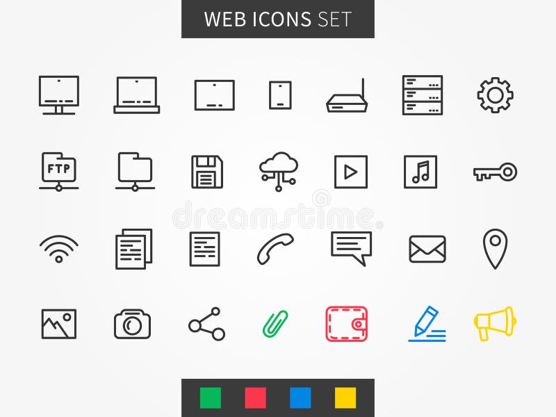 Device icons set stock vector. Illustration of hotspot - 71890093