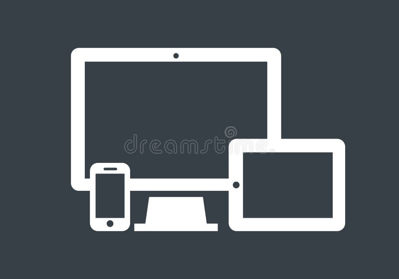 Device Icons: Smart Phone, Tablet, Laptop and Desktop Computer. Stock ...
