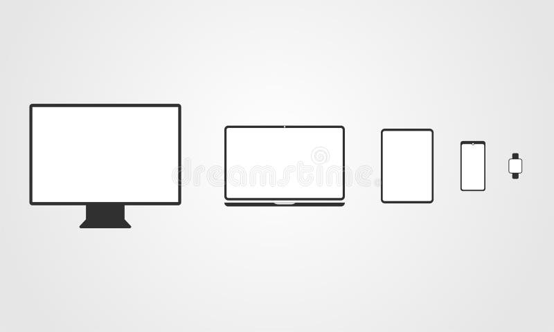 Device Icons, Smart Phones, Tablets, Laptops, Smart Clock, Desktop ...