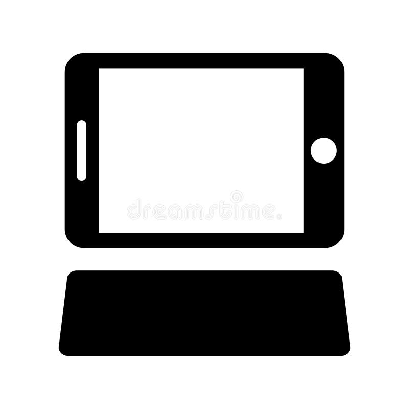 Device, Ipad, Keyboard Icon. Black Vector Graphics Stock Illustration ...