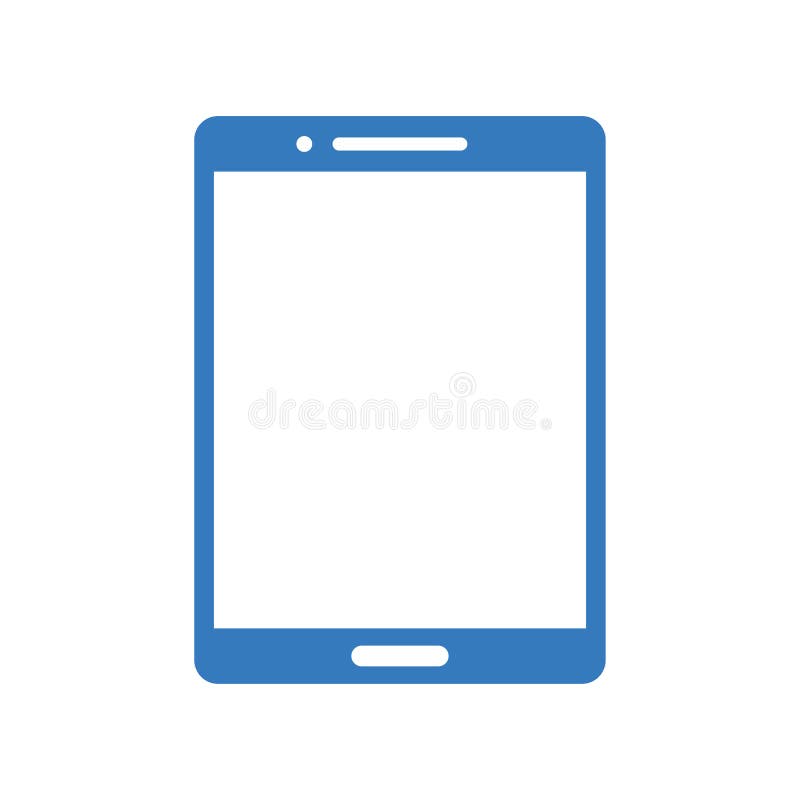 Device, Ipad, Mobile, Tablet Icon. Blue Color Design Stock Illustration ...