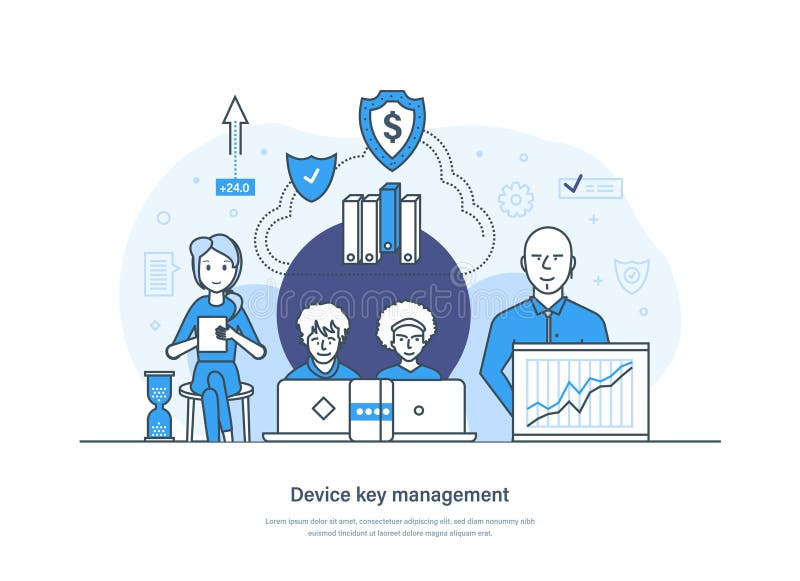 Device Key Management Cloud Based Software Platform Concept Stock ...