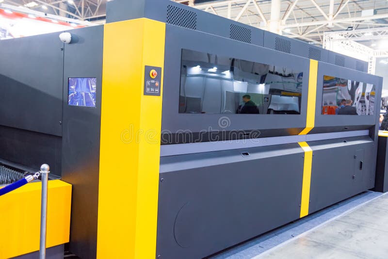 Device for Laser Cutting Metal. Side View Stock Image - Image of ...