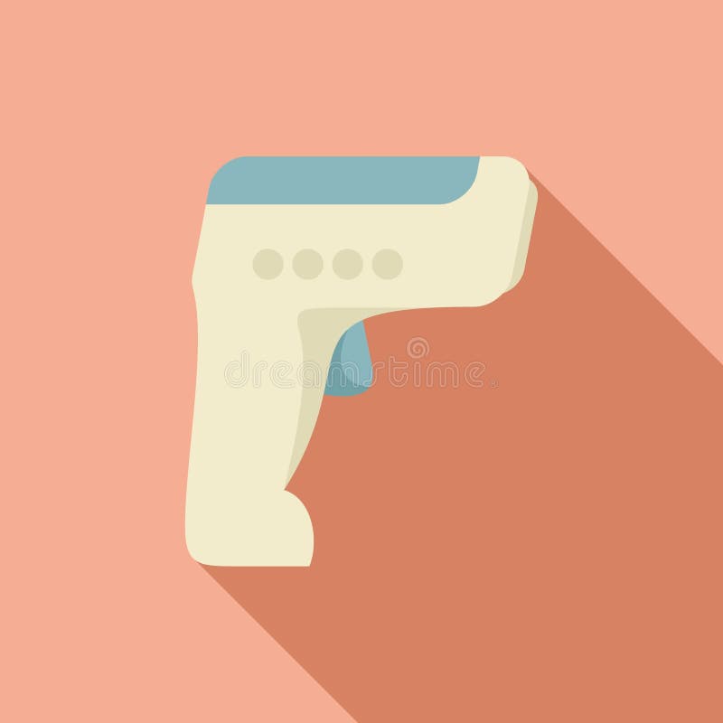 Device Laser Thermometer Icon Flat Vector. Scan Health Stock Vector ...