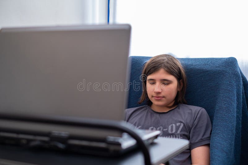Device for Learning, Studying and Playing at Home Stock Photo - Image ...