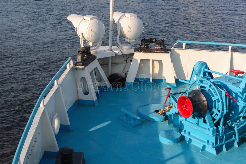 Device for Lifting the Anchor in the First Part of the Ship Stock Image ...