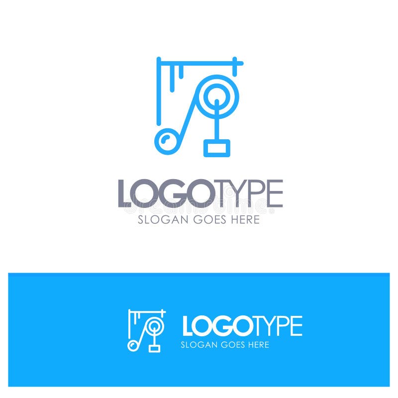 Device, Machine, Science, Science Machine Blue OutLine Logo with Place ...