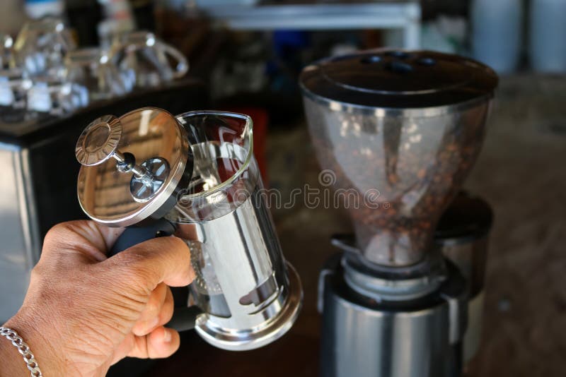 A device for making coffee stock photo. Image of beverage - 92846514