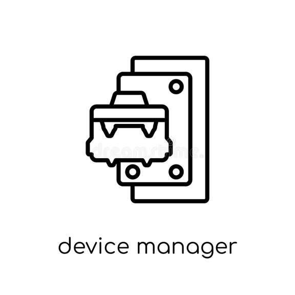 Device Manager Icon. Trendy Modern Flat Linear Vector Device Man Stock ...