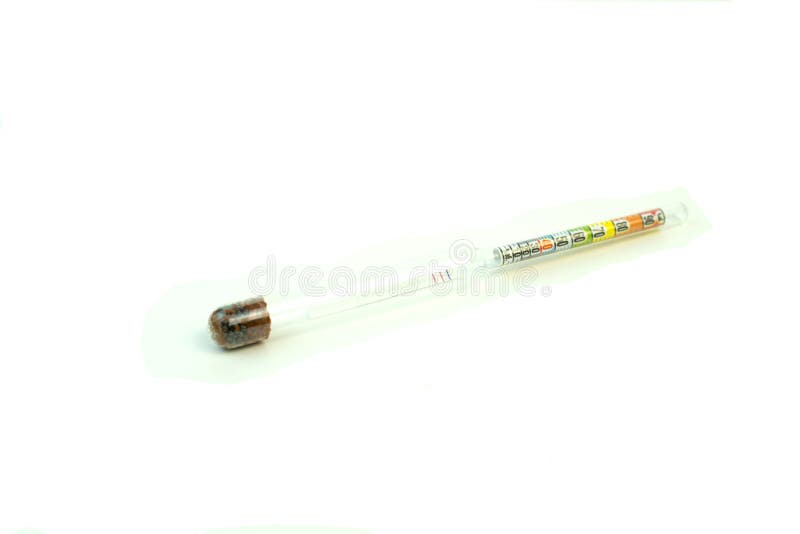 Device for Measuring the Alcohol Content in the Liquid. Photo on White ...