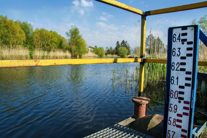 Measuring river flood stock photo. Image of height, river - 30682420