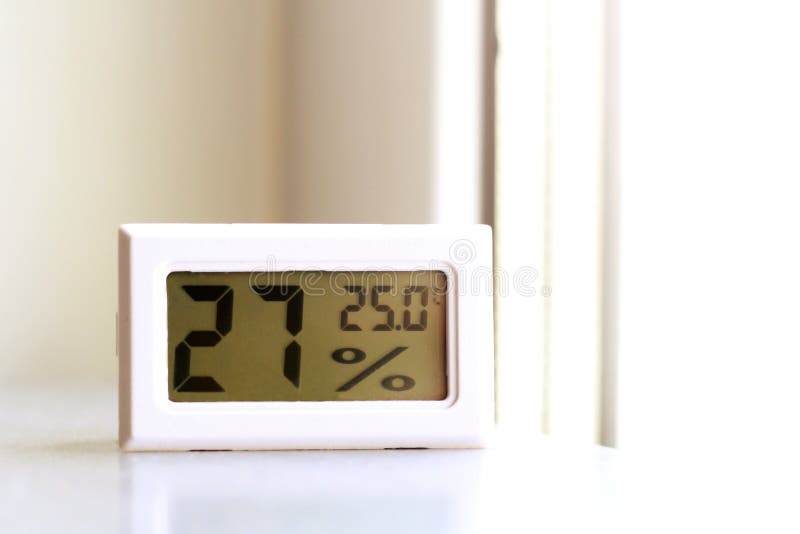 Device for Measuring Humidity and Temperature Stock Photo - Image of ...