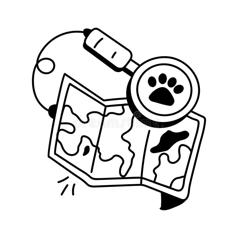 Device or Method for Locating Lost or Wandering Pets Stock Vector ...
