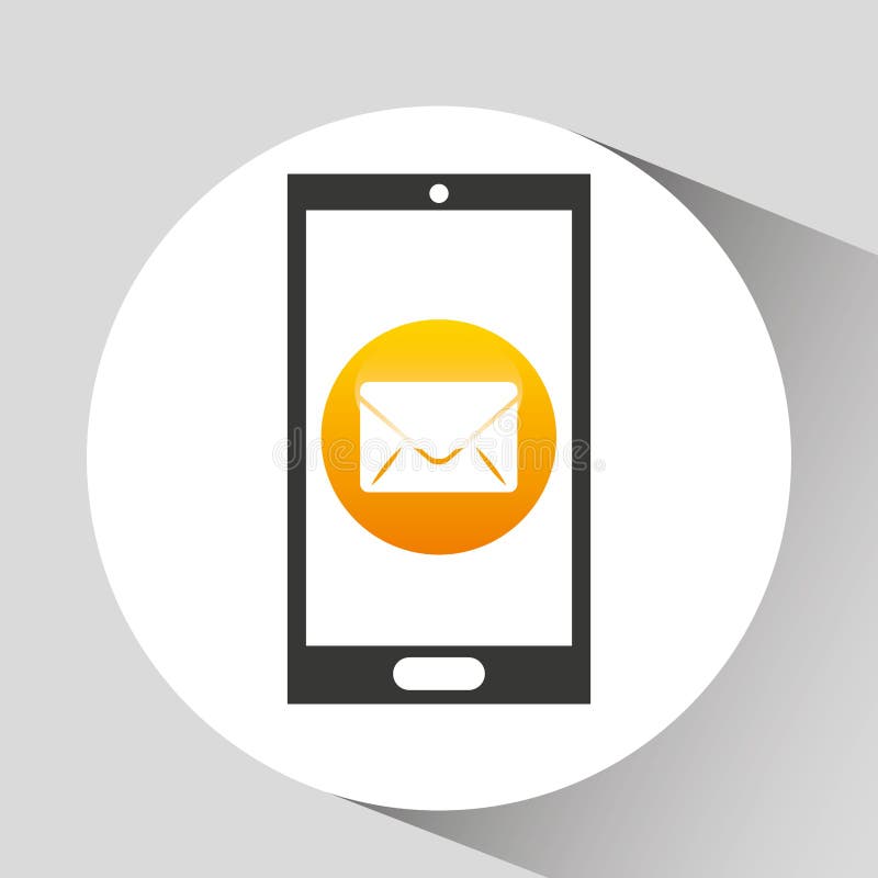 Device Mobile Icon Email Message Social Media Graphic Stock Vector ...