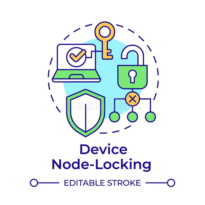 Device Node-locking Multi Color Concept Icon Stock Vector ...