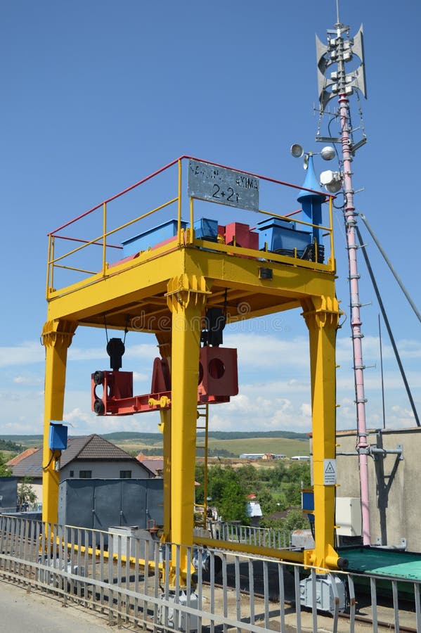 Device for Operating the Gates of a Dam . Editorial Stock Image - Image ...