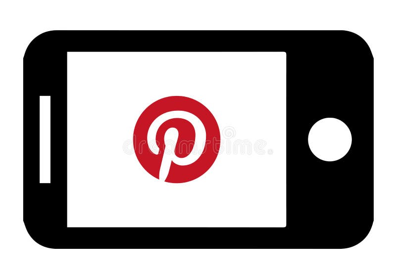 Pinterest Social Media Logo Editorial Stock Photo - Illustration of ...