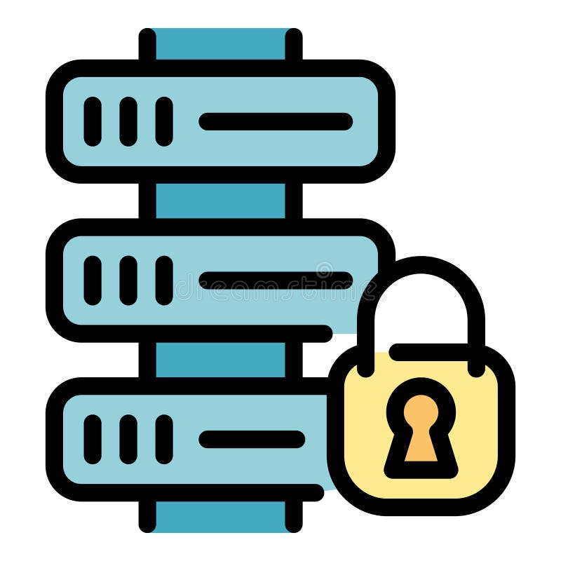 Device Privacy Icon Color Outline Vector Stock Illustration ...