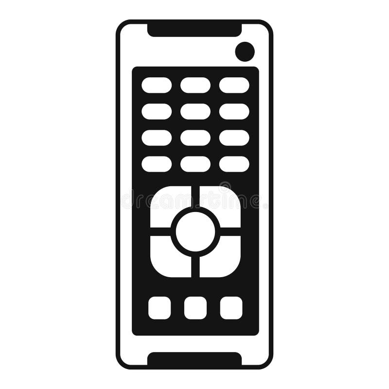 Black Tv Remote Control Front View Isolated White Stock Illustrations ...