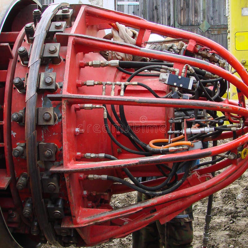 The Device for Research of the Pipeline at Construction Stock Image ...