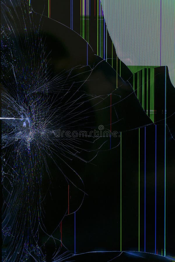 Device Screen is Broken. Abstract Tech Background Stock Image - Image ...