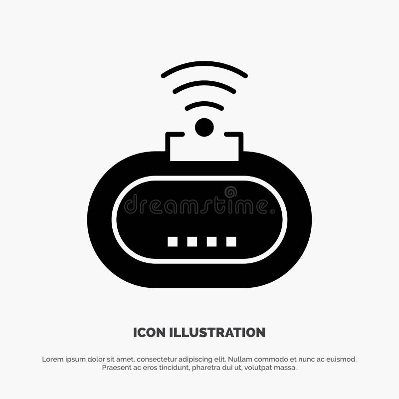 Device, Security, Wifi, Signal Solid Glyph Icon Vector Stock Vector ...