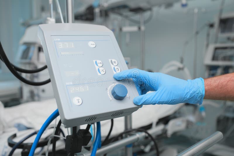 Device Setting in a Hospital Ward Stock Image - Image of console ...