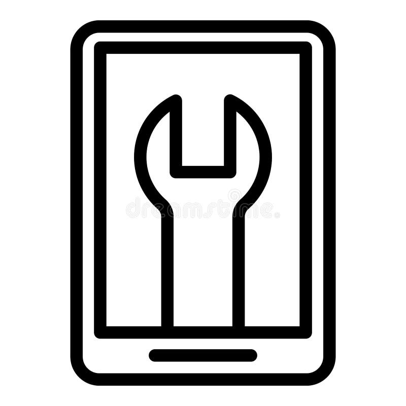 Device Settings Icon, Outline Style Stock Vector - Illustration of ...