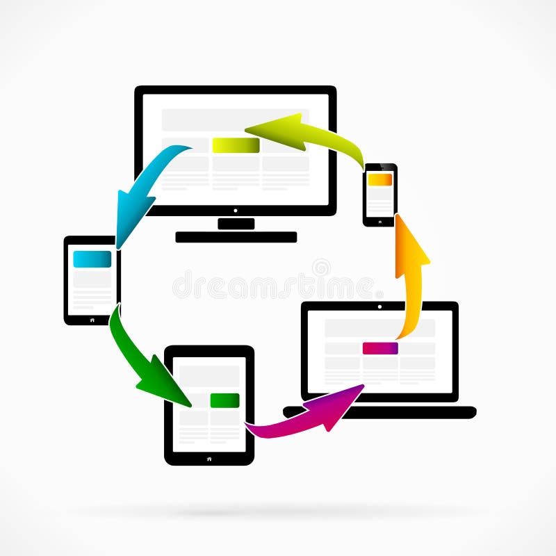 Device synchronization stock vector. Illustration of connect - 36592186