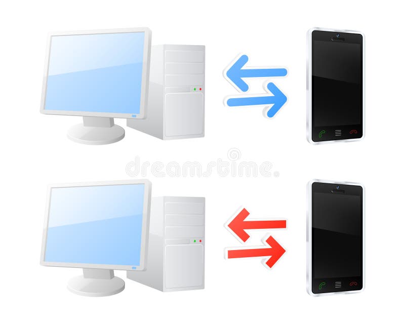 Device Synchronization Icons Stock Vector - Illustration of arrow, data ...