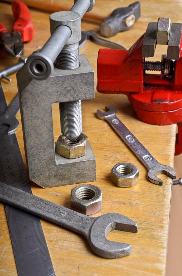 Device for Threading into the Nut Stock Photo - Image of hole, iron ...