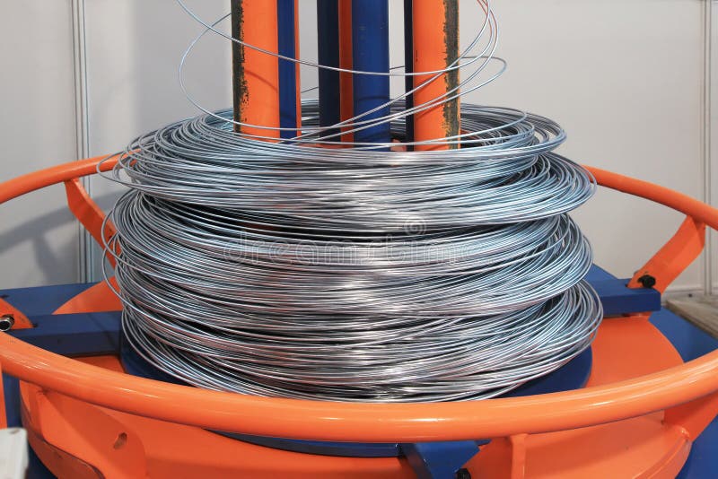 Device for unwinding wire stock image. Image of factory - 95077605