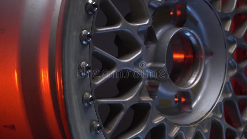Car Rims for Tuned Lowered Auto Video Shooting in a Dark Room ...