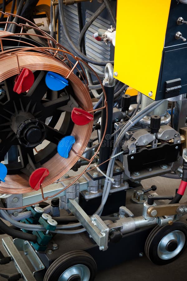 Wire Feed Mechanism for the Welding Machine Stock Photo - Image of ...