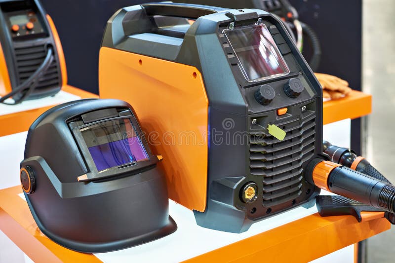 Device for Welding, Gloves and Protective Mask Stock Photo - Image of ...