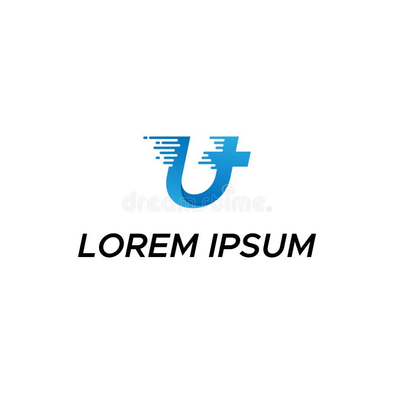 Initial Ut Modern Logo Vector Blue Color Stock Vector - Illustration of ...