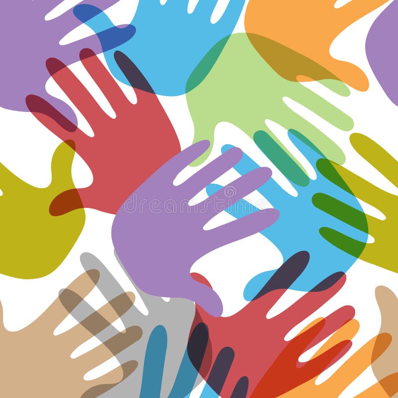 Abstract Hand Colorful Background Seamless Pattern Vector Stock Vector ...