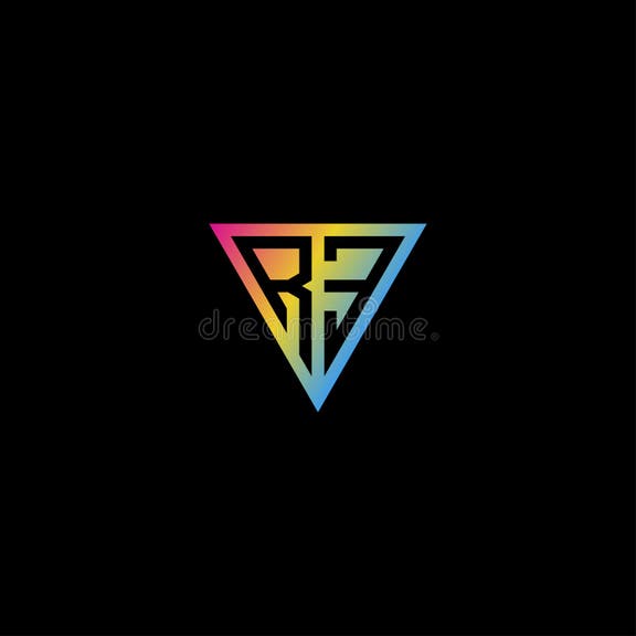 Initial Letter R3 Triangle Logo Vector Colorful Stock Vector ...
