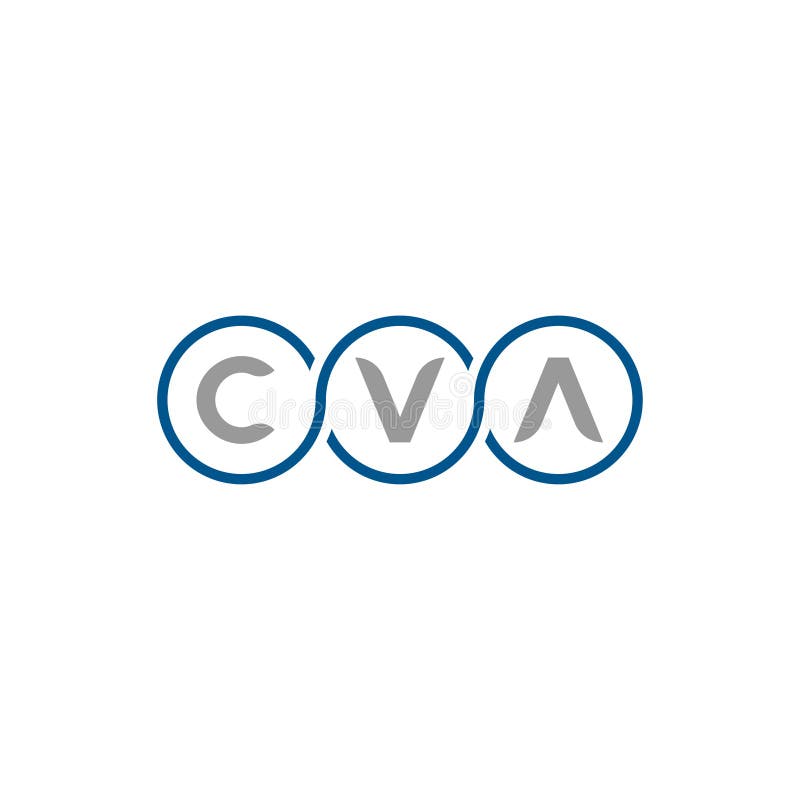 Initial Letter CVA Logo Vector Circle Stock Vector - Illustration of ...