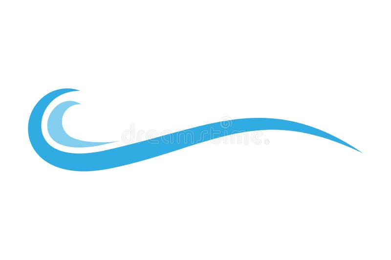 Abstract Wave Logo Vector Blue Color Stock Vector - Illustration of ...