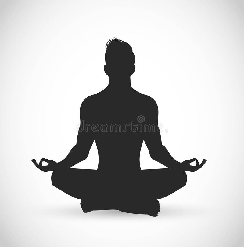 Man Meditating Vector Illustration Stock Vector - Illustration of mind ...