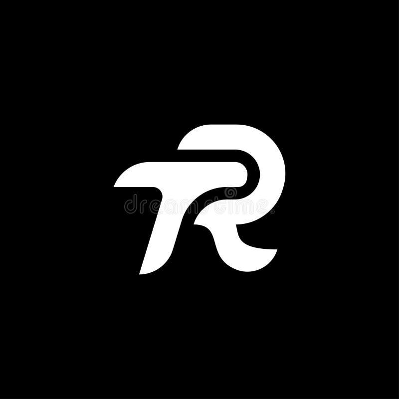 Initial Letter TR Logo Unique Vector White Color Stock Vector ...