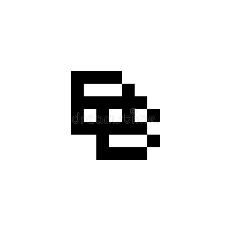 Set Initial Letters Ww Pixel Art Logo Vector Stock Vector ...